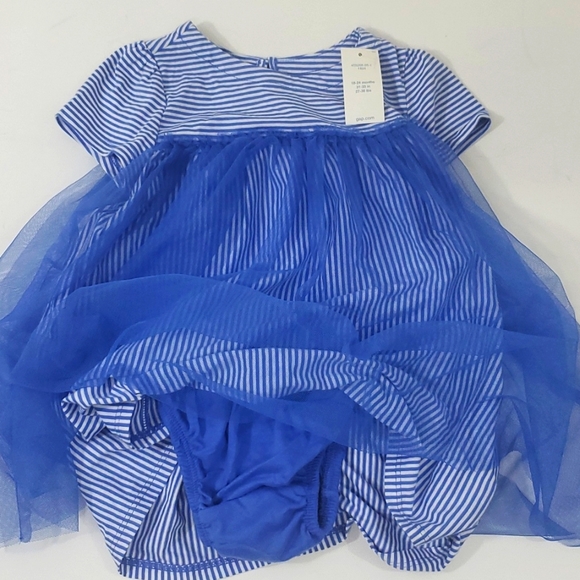 GAP | Dresses | Baby Gap Blue Strip Tulle Dress With Bloomer 824 Months ...